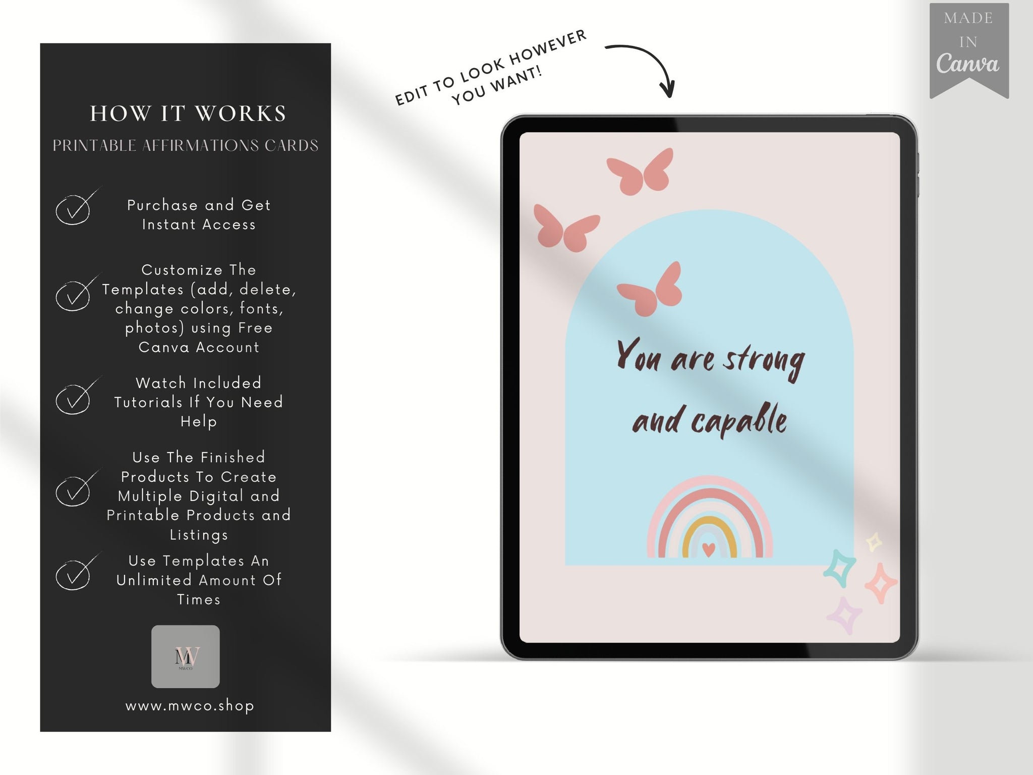 Boho Positivity Cards | Mindfulness Cards | Card Deck | Self Love | Af ...