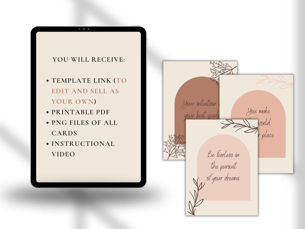 Boho Positivity Cards | Mindfulness Cards | Card Deck | Self Love | Af ...